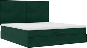 Osmanský rám postele s matracíes tmavě šedá 180x200cm samet 3314267