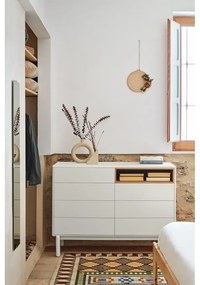 Krémová komoda 120x90x40 cm Corvo – Teulat