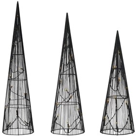 Černé světelné dekorace s vánočním motivem v sadě 3 ks Dunge – Markslöjd
