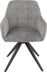 Šedá jídelní židle Louna - 56*58*85 cm