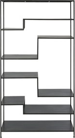 Kovový černý policový regál Scale -101*39*185cm