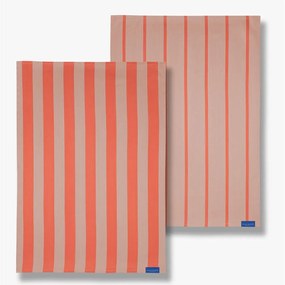 Bavlněné utěrky v sadě 2 ks 50x70 cm Stripes – Mette Ditmer Denmark