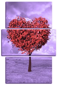 Obraz na plátně - Srdce ve tvaru stromu - obdélník 7106FC (120x80 cm)