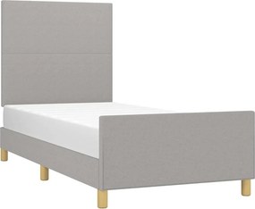 Rám postele bez matrace světle šedá 80 x 200 cm textil 3124847