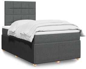 Box spring postel s matrací tmavě šedá 120x190 cm textil 3294296