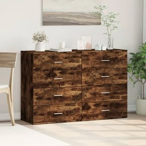 Příborníky 2 ks kouřový dub 60 x 39 x 80 cm kompozitní dřevo 3276627