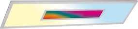 LED RGBW Stmívatelný panel LED/20W/230V stříbrná + dálkové ovládání