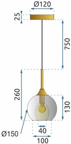 Toolight - Stropní lampa ze skla 7xG9 APP898-7CP, OSW-06670