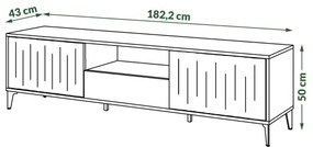Televizní stolek se zásuvkou RONJA taupe/černá