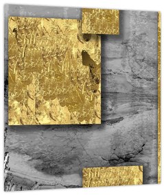 Obraz - Zlaté čtverce N⁰2 (30x30 cm)