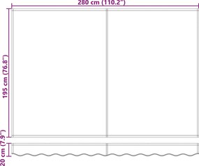 vidaXL Stahovací markýza Světle šedá 300 x 250 x 165 cm [3330087]