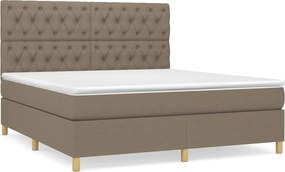 Box spring postel s matrací taupe 160x200 cm textil 3142589