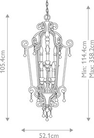 Elstead MARQUETTE B rustikální lustr 52 cm 6xE14 starý bronz