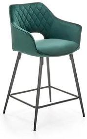 HALMAR H107 barová židle tmavě zelená