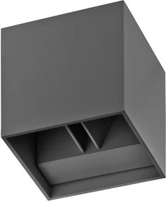 AZZ AZ0957 LED Venkovní nástěnné svítidlo Azzardo Gambino 1 dark grey AZ0957 6W 480lm 3000K IP44 10cm tmavě šedé - AZZARDO