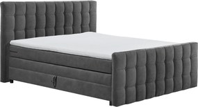 XXXLutz POSTEL BOXSPRING, 180/200 cm, antracitová MID.YOU - Postele s úložným prostorem - 002220047901