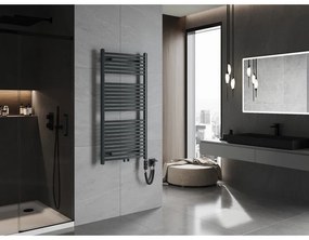Mexen Ares, elektrické topné těleso 1200x600 mm + topná tyč 600 W, antracitová, W102-1200-600-2600-66
