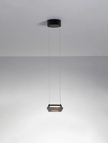 Matně černé skleněné LED závěsné svítidlo ø 14 cm Jailyn – Nova Luce