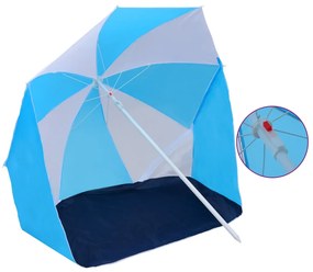 Plážový slunečník modrobílý 180 cm textil - Default Title