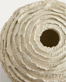 Krémová keramická ručně vyrobená váza (výška 15,5 cm) Evania – Kave Home