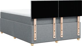 Box spring postel s matrací světle šedá 160 x 200 cm textil 3286731