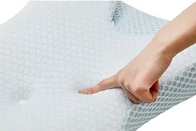Powerton ERGO LUNIA bílo-světle modrá / Ergonomický polštář / PU pěna