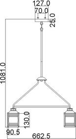 Elstead Venkovní lustr do pergoly Kichler ASHLAND 5xE27 bronz IP44
