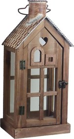 Dřevěná lucerna D7089/A - výška 44 cm