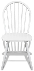 Petromila Jídelní židle 6 ks bílé masivní dřevo