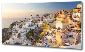 Wallmuralia Foto obraz skleněný horizontální Santorini Řecko 100x50