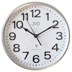 JVD Rádiem řízené přehledné stříbrné hodiny JVD RH683.2