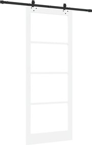 Posuvné dveře ORKDAL 93 x 232 cm Masivní borové dřevo a sklo 3332180