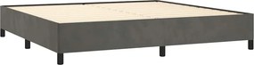 Box spring postel s matrací tmavě šedá 200x200 cm samet 3129412