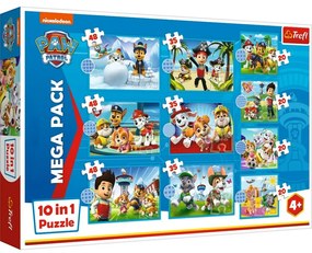 Trefl Puzzle Tlapková patrola MEGA PACK 10v1