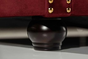 Designová trojsedačka Chesterfield 205 cm červený samet