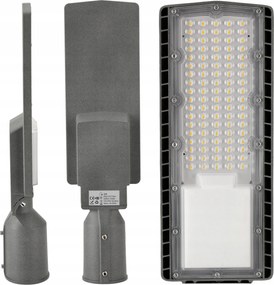 Led pouliční lampa 50W 6000lm hliníková venkovní lampa IP65 230v šedá