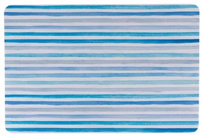 VILLA D’ESTE HOME TIVOLI Sada oboustranného prostírání Paranza 4 kusů, modrá/bílá, dekor pruhy a ryby, PVC, 45x30 cm