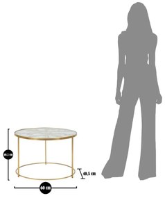 Designový konferenční stolek Jahmisey 60 cm zlatý