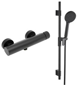 Sprchová baterie SAT Evolution se sprchovým setem 150 mm černá matná SATBSEVO268CSET1