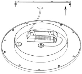Eglo 97958 - LED RGBW Stropní svítidlo SARSINA-C LED/16W/230V + dálkové ovládání