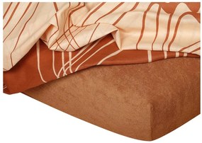 DADKA Froté prostěradlo nugát Rozměr 80x200x20