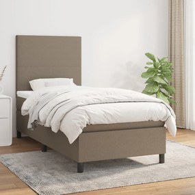 Box spring postel s matrací taupe 90x190 cm textil,  3141581