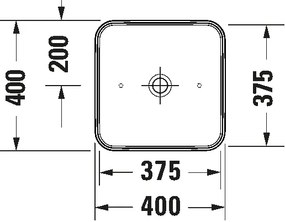 Duravit 2397400070 - Umyvadlo na desku D-NEO 40x40 cm keramika/lesklá bílá