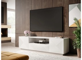 TV stolek Asha 167 cm - bílý mat