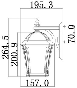 Venkovní lucerna Elstead WABASH S 1xE27/IP44
