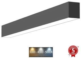 Sinclair LSM 24-40CCT - LED Stropní svítidlo LSM LED/40W/230V 120 cm černá