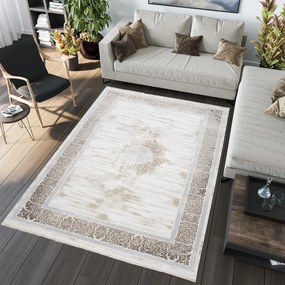 Jemný krémový koberec s ornamenty Šířka: 160 cm | Délka: 230 cm