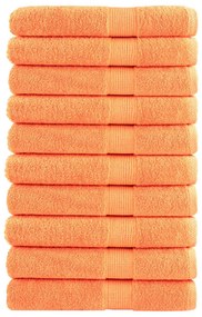 Premium ručníky SOLUND 10 ks oranžové 100x200 cm 600 g/m² 137391