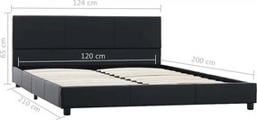 Rám postele černý umělá kůže 120 x 200 cm 284770