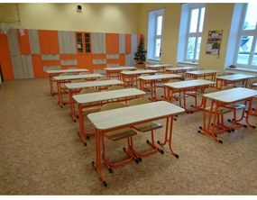 Školní židle Denis, nastavitelná - vel. 2-4, oranžová - ral 2004
